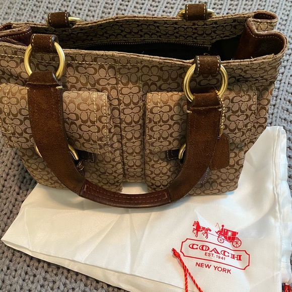 Coach | Bags | Authentic Coach Signature Print Satchel | Poshmark